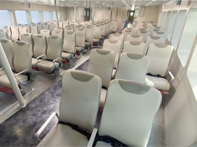 Economy class passengers can relax in a fully indoor, air-conditioned ...