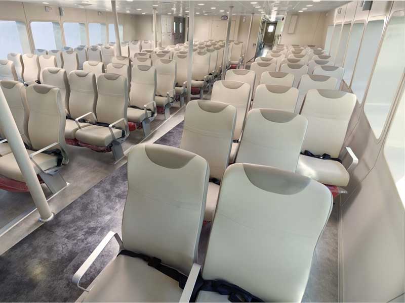 Economy class passengers can relax in a fully indoor, air-conditioned ...